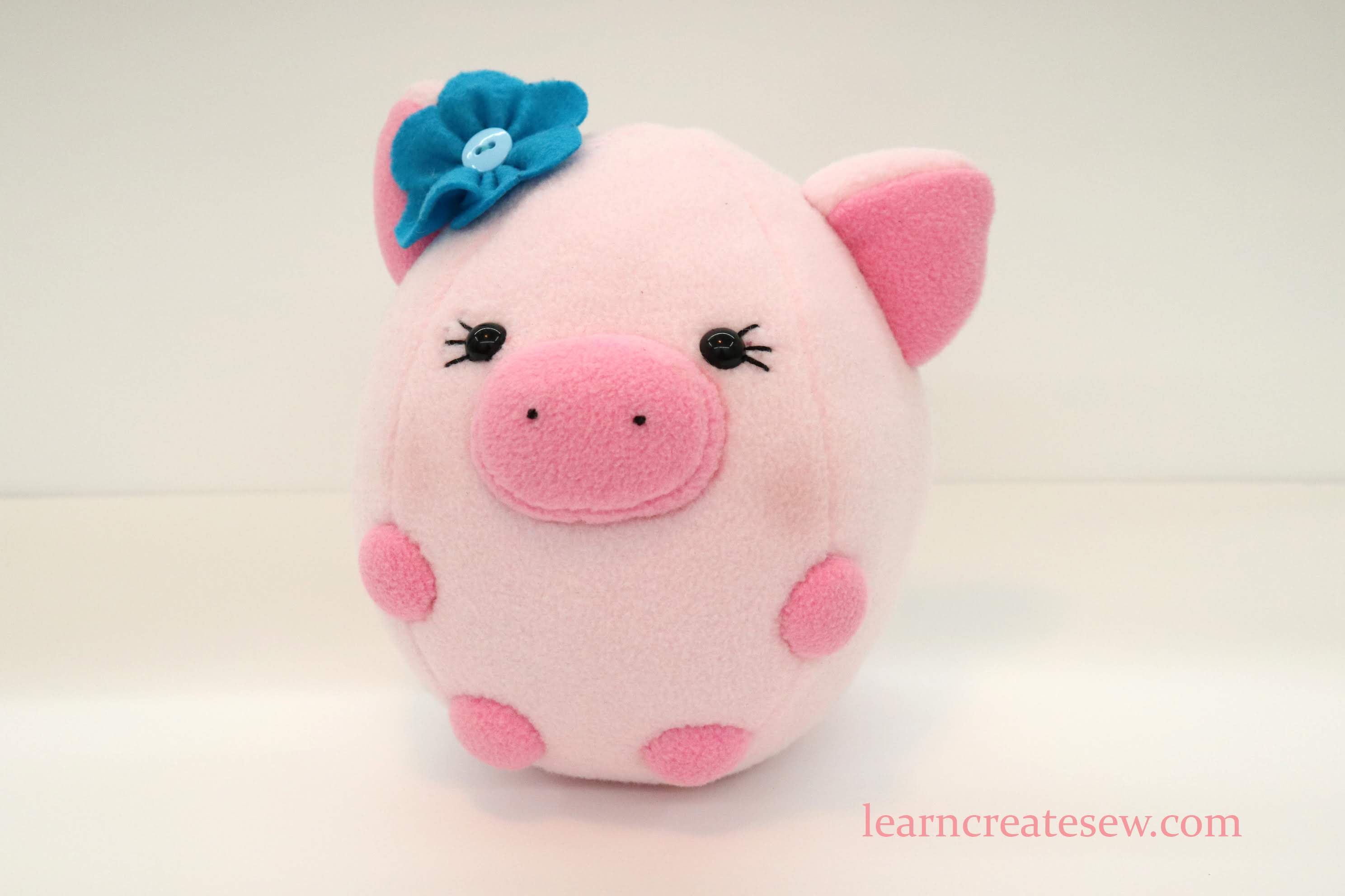 Adorable Plush Pig – learncreatesew