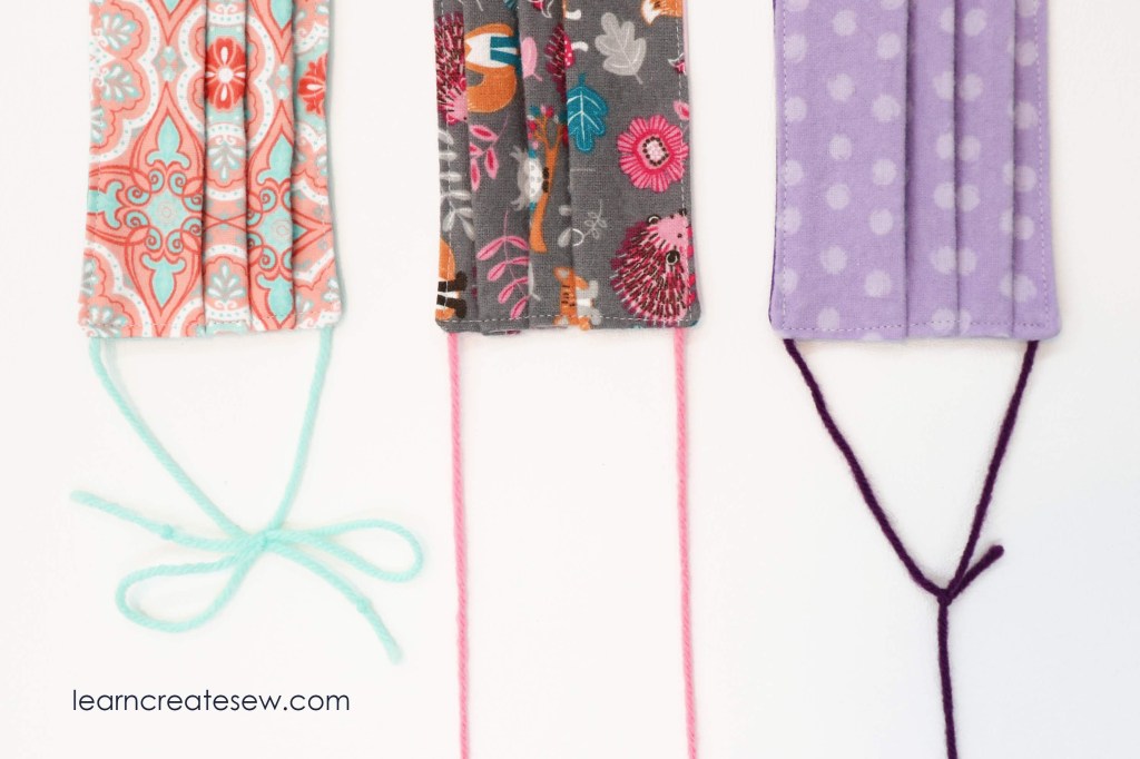 Face Mask with Yarn Ties in 3 Styles – learncreatesew