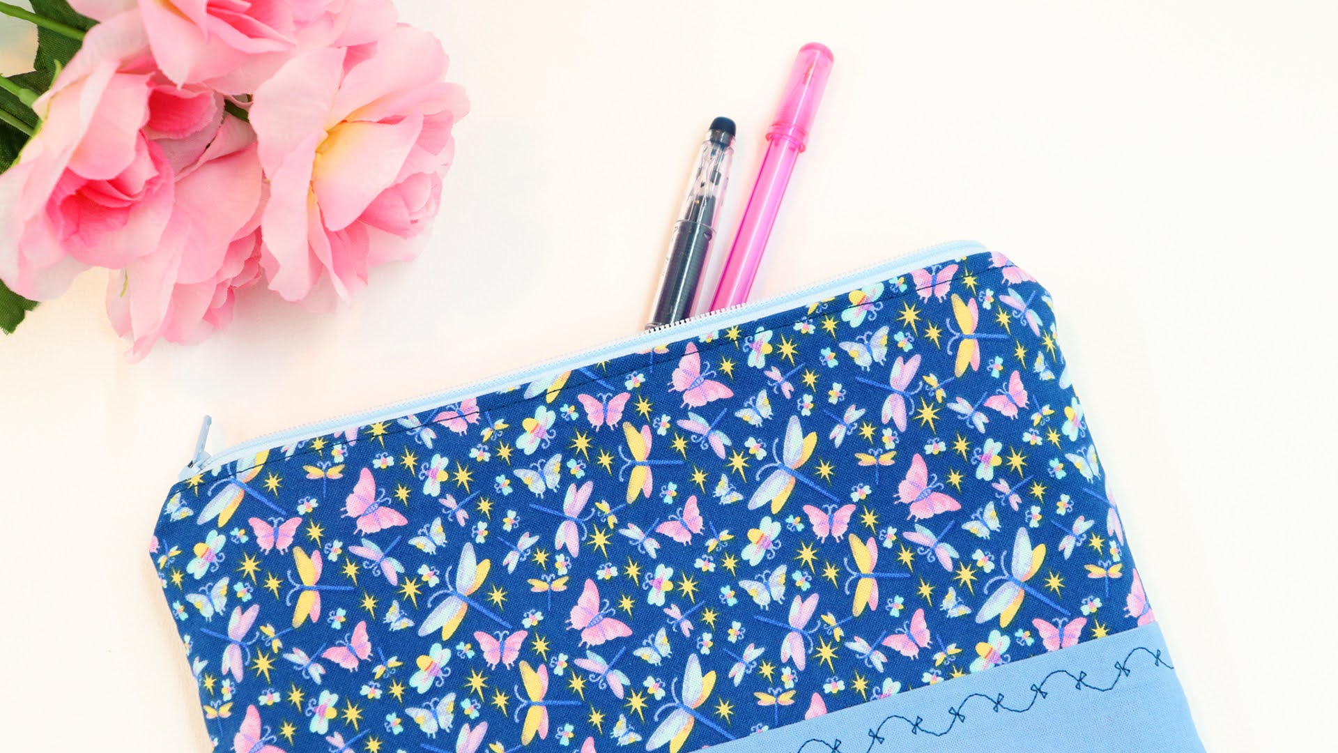 Flat Zipper Pouch – learncreatesew