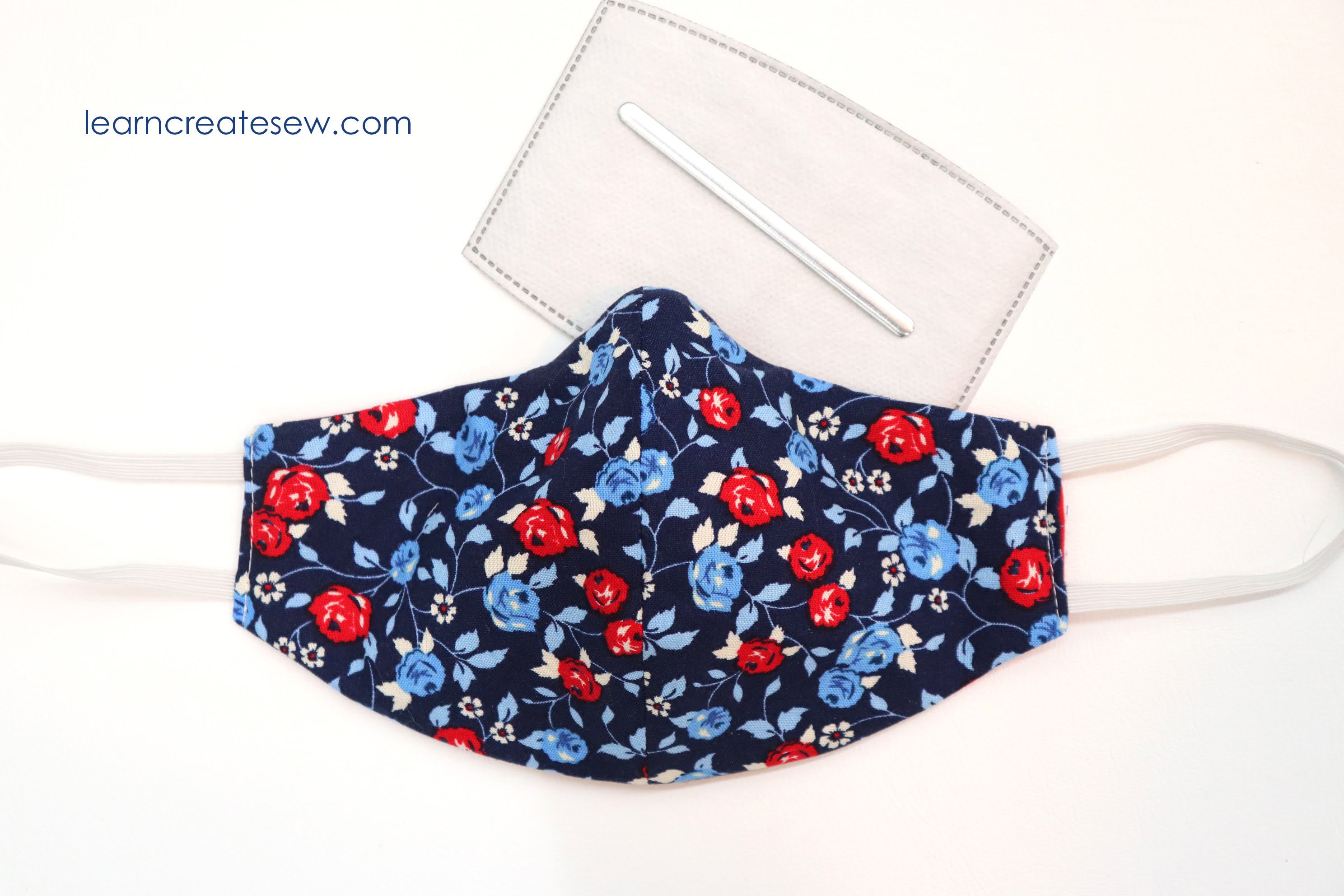 Contour Face Mask with Nose Bridge Wire and Filter Pocket – learncreatesew